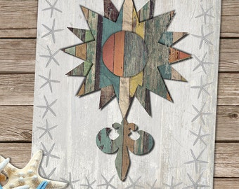 Nautical Star Art print nautical Compass Art Nautical print