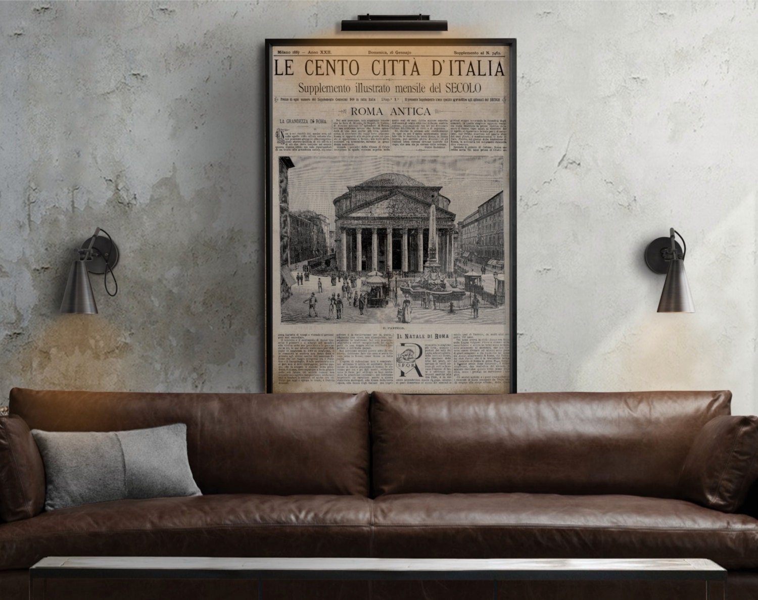 Vintage Italian Newspaper : Vintage Italian Newspaper Roma