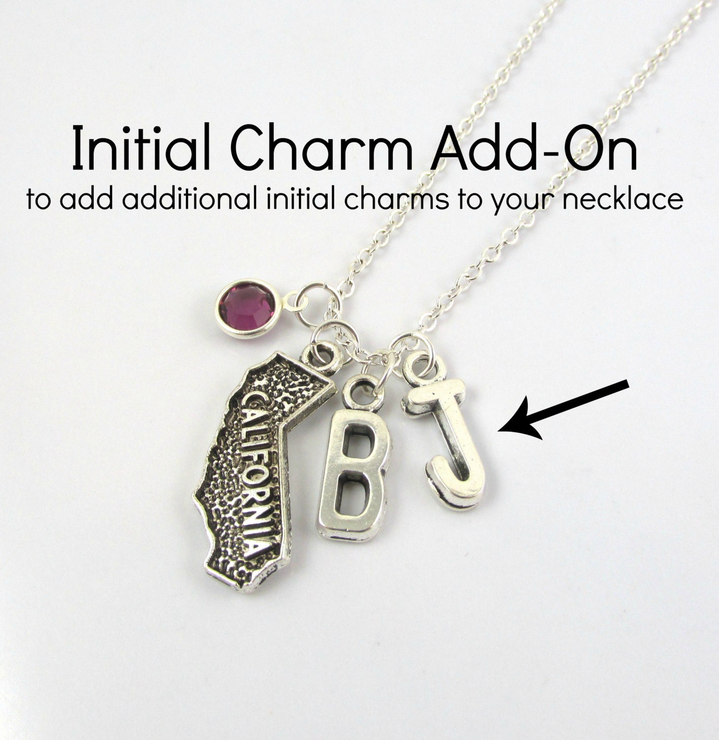 Add an Initial Charm for necklaces only by BeadBrilliant on Etsy