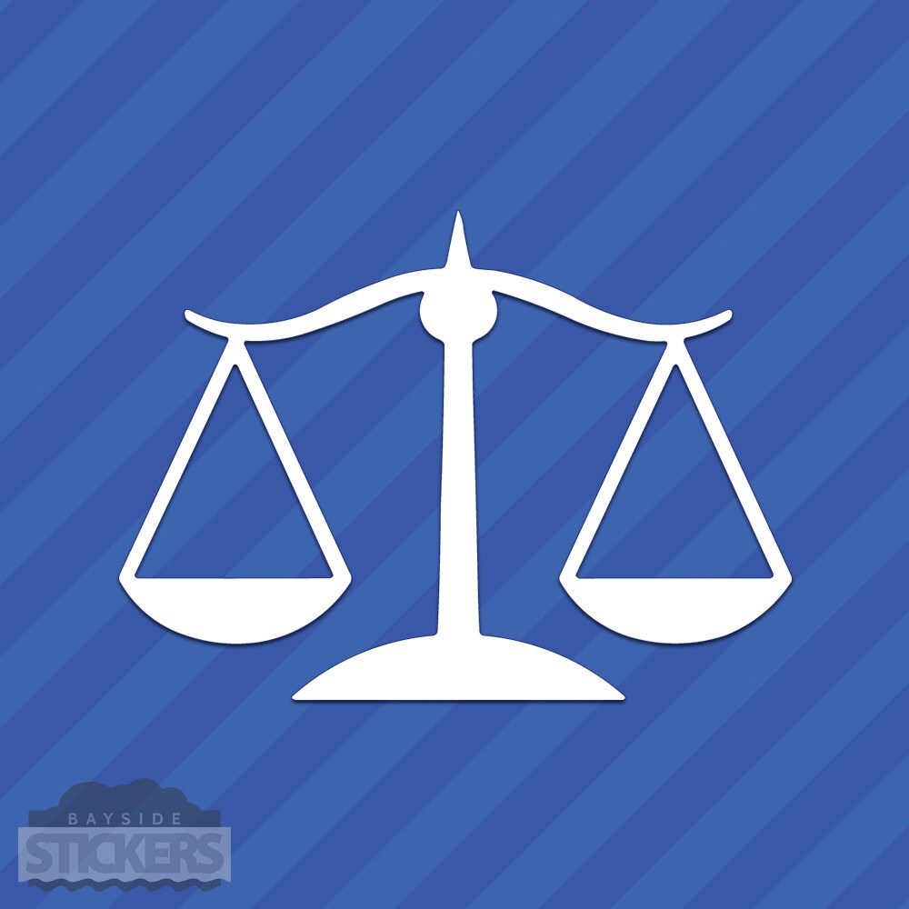 Law Justice Scale Lawyer Vinyl Decal Sticker