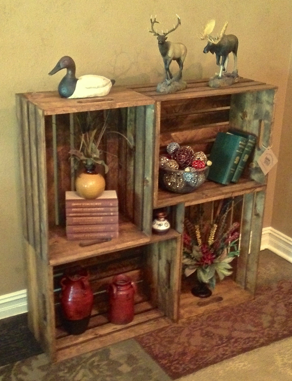 Set of Four Extra Large Wood Crates 24L x 18W x