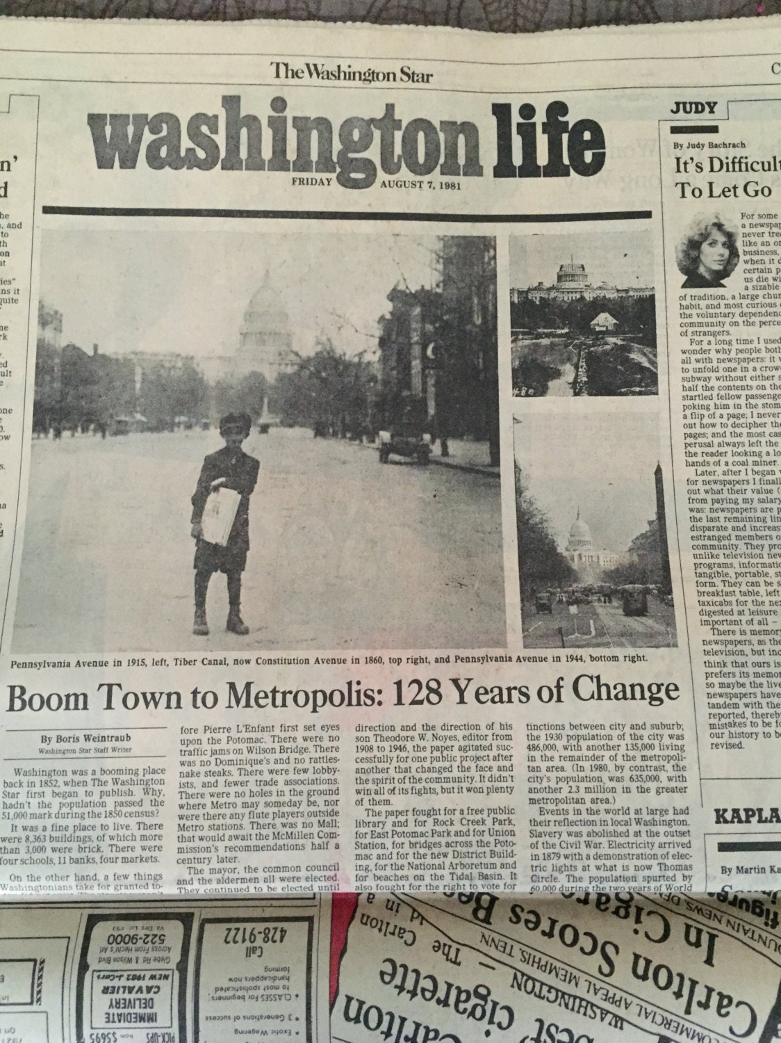 Washington Star Final Edition Newspaper Vintage Souvenir