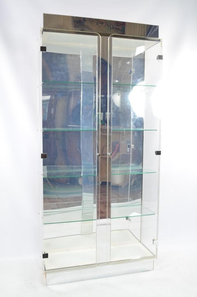 Rad Mid-century Modern Lucite Mirrored Display Case with chrome trim – Haute Juice