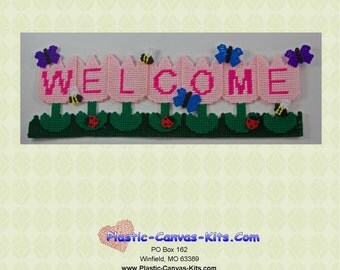 Flip Flop Welcome Sign-Plastic Canvas by PlasticCanvasMania