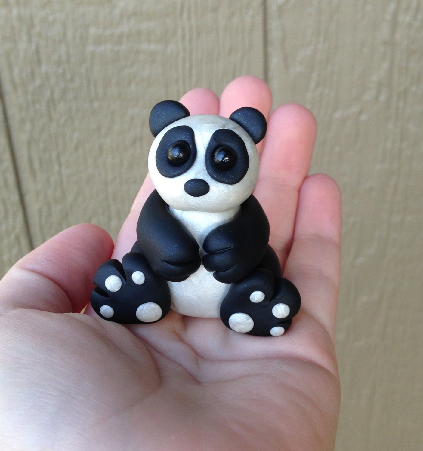 Polymer clay panda cute panda Manda Panda 4