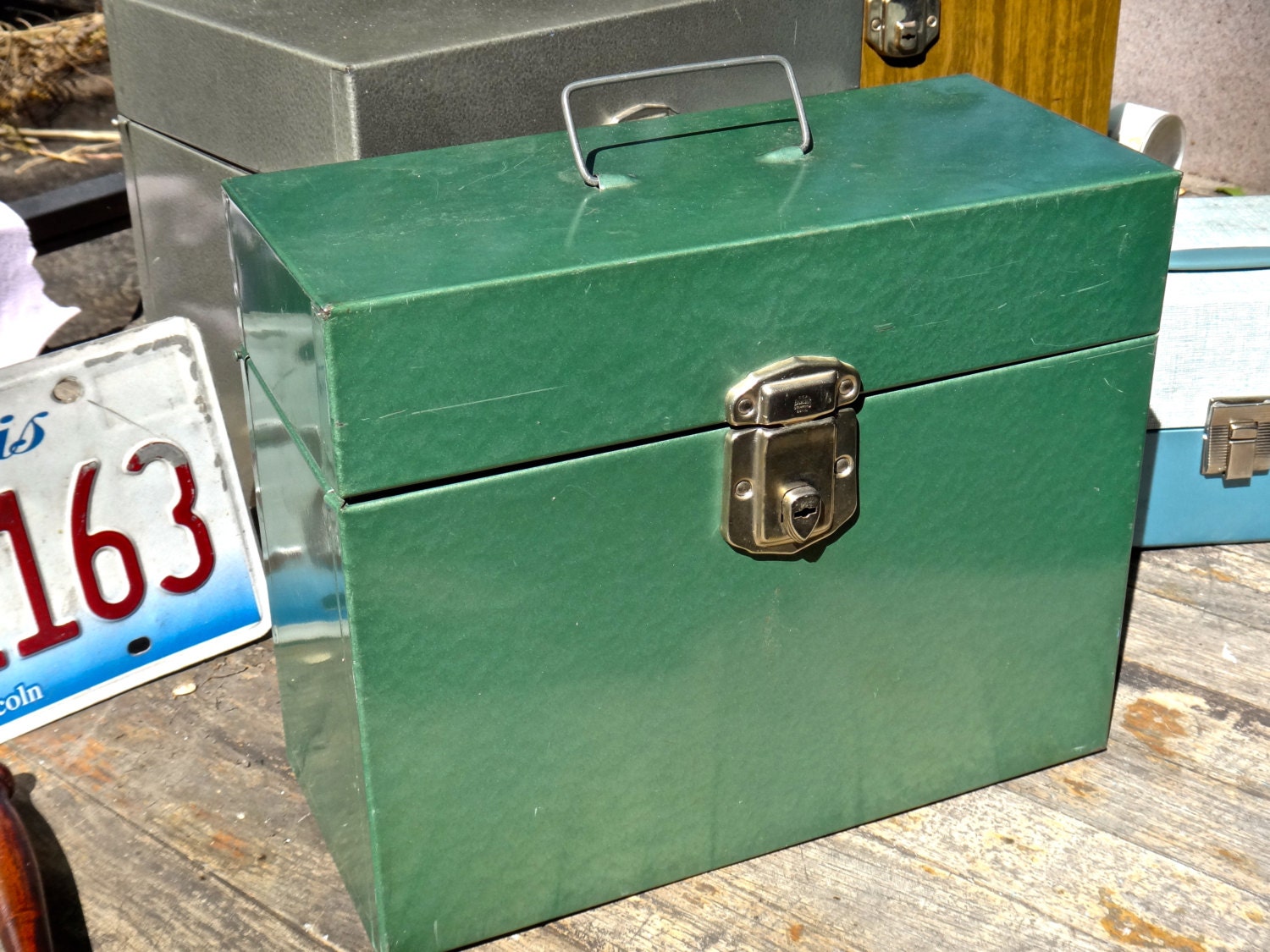 File Folder Case, Excelsior Stamford Conn Box, MCM File Folder Box ...