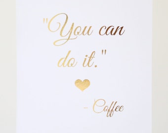 You can do it coffee | Etsy