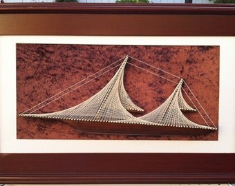 Sailboat string art | Etsy