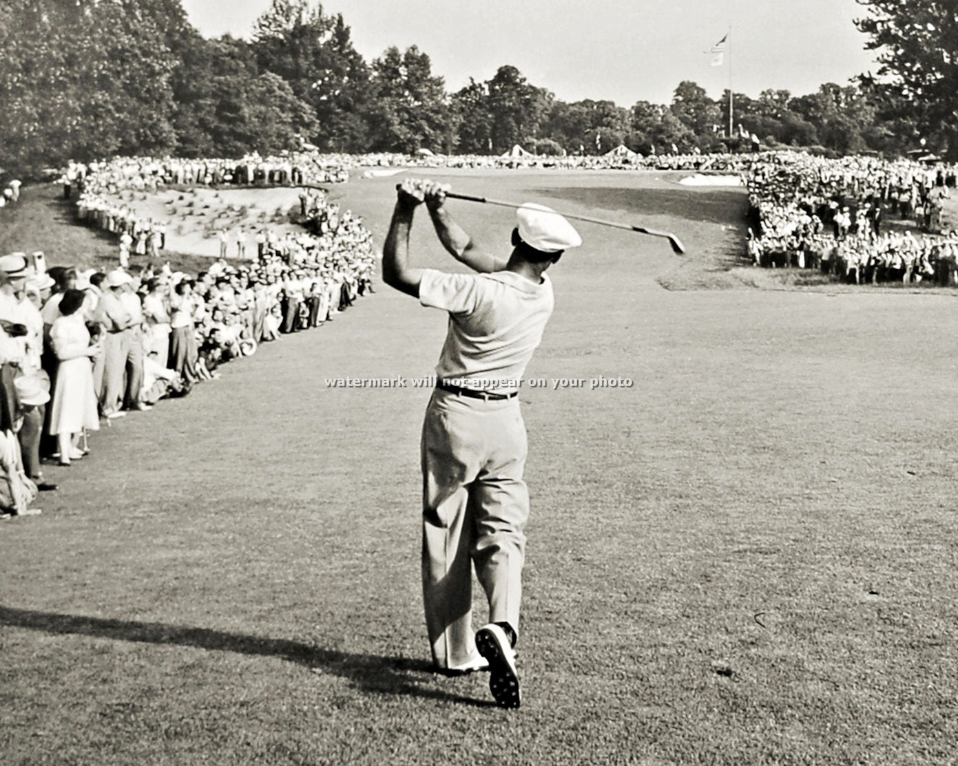 Vintage BEN HOGAN One Iron 1950 US Open Reprint by PictureRelic