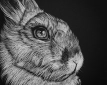 Unique abstract bunny related items | Etsy