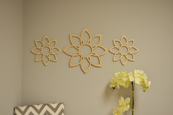 Wooden Flower Wall Decor Wall Art Wall Hanging Bedroom