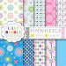 40% off Pinwheel clipart and digital papers summer by LillyBimble