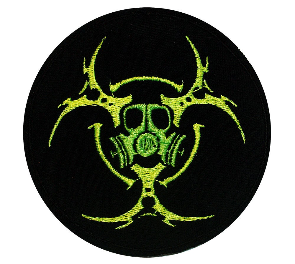 Green Biohazard Skull Gas Mask
