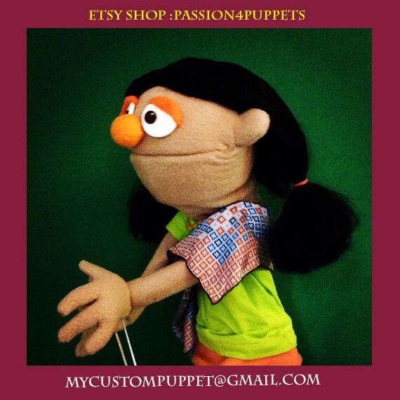 Items similar to Custom Handmade Muppet Style Puppets small girl 15 ...