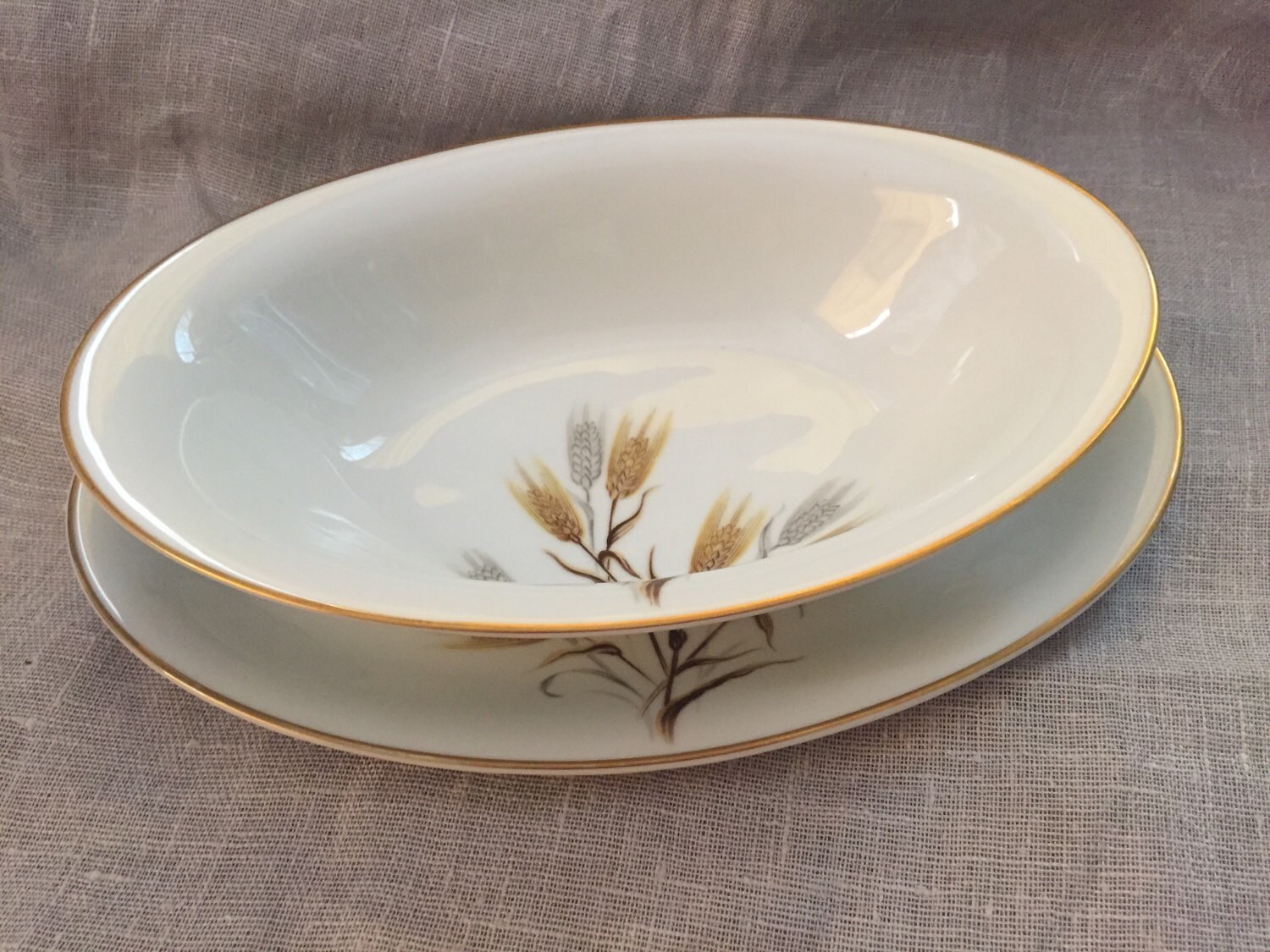 Noritake Wheaton Vegetable Bowl and Oval Serving Platter – vintage ...