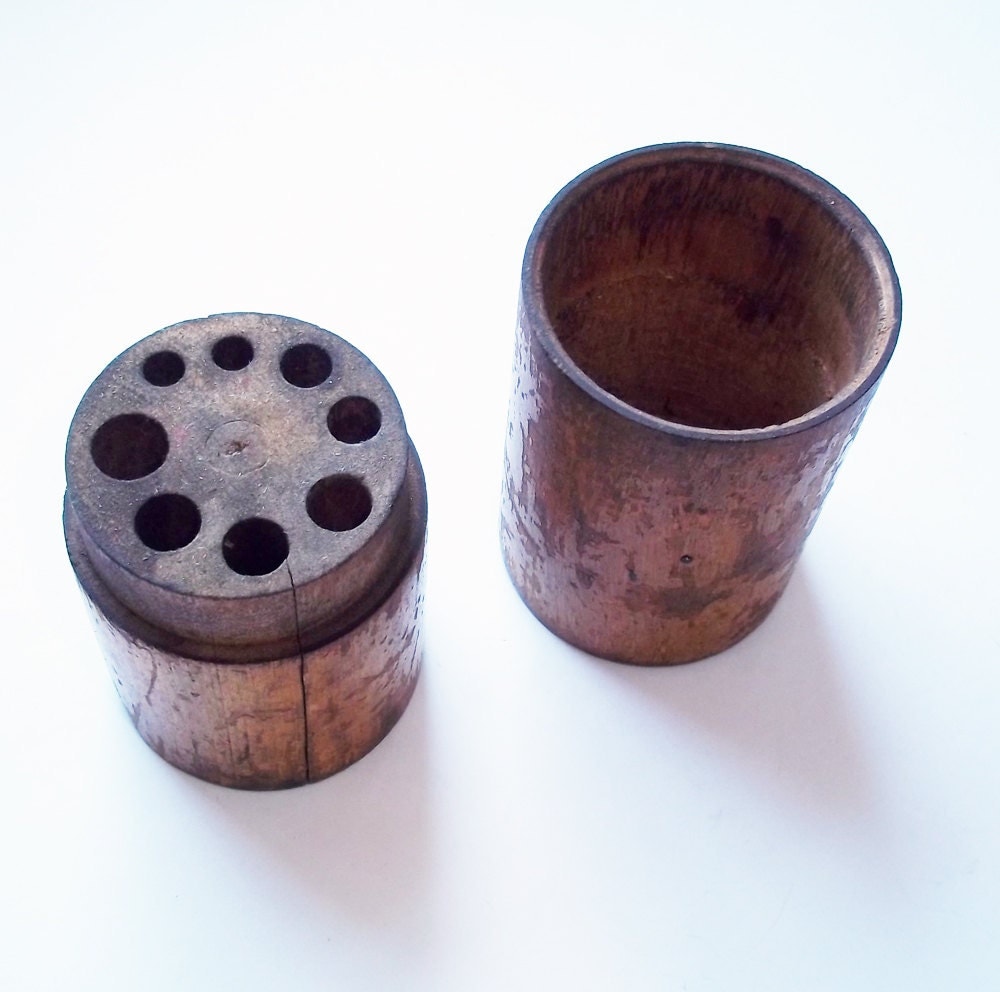 Vintage Antique Primitive Wooden Drill Bit Index Organizer Box – Rustic ...