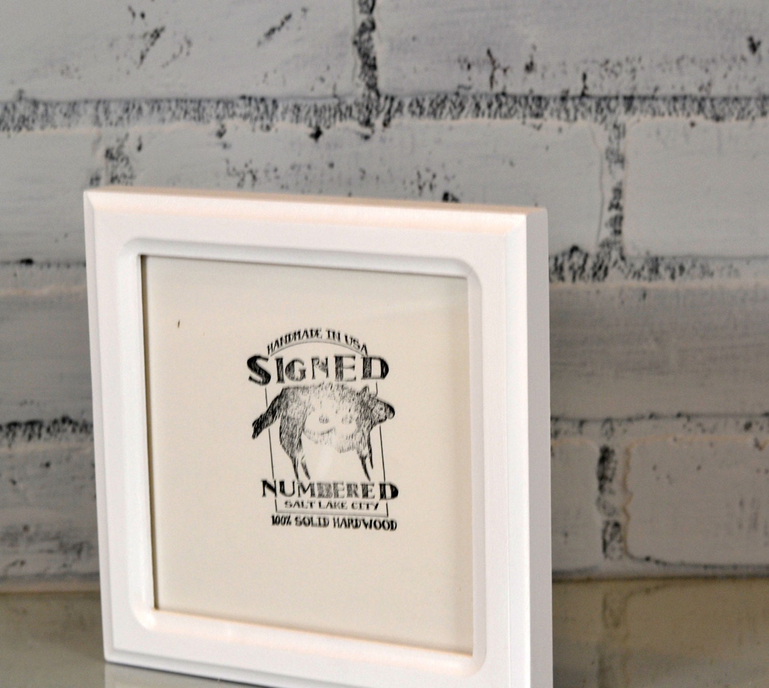 6x6 inch Square Picture Frame in Double Cove Style with Solid