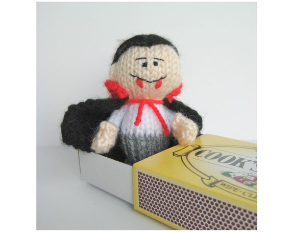 The Little Vampire toy knitting pattern by fluffandfuzz on Etsy