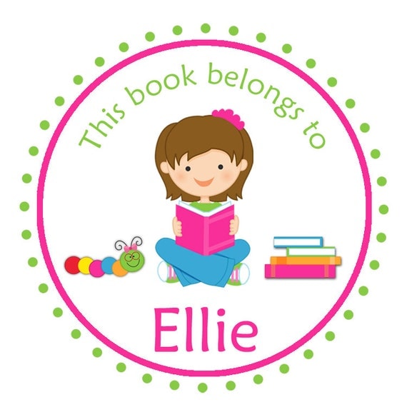 Book Sticker This Book Belongs to sticker School Sticker