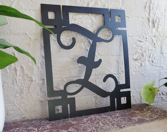 Metal Monogram Framed Initial Door Letter Sign Hanger