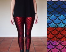 Unique fish scale leggings related items | Etsy
