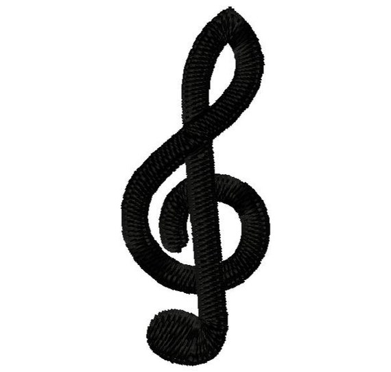 Small Treble Clef Embroidery Design Instant Download