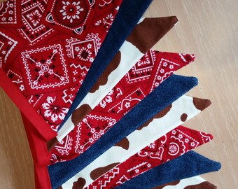 Western Cowboy Rodeo Party Theme Pennant Banner Happy