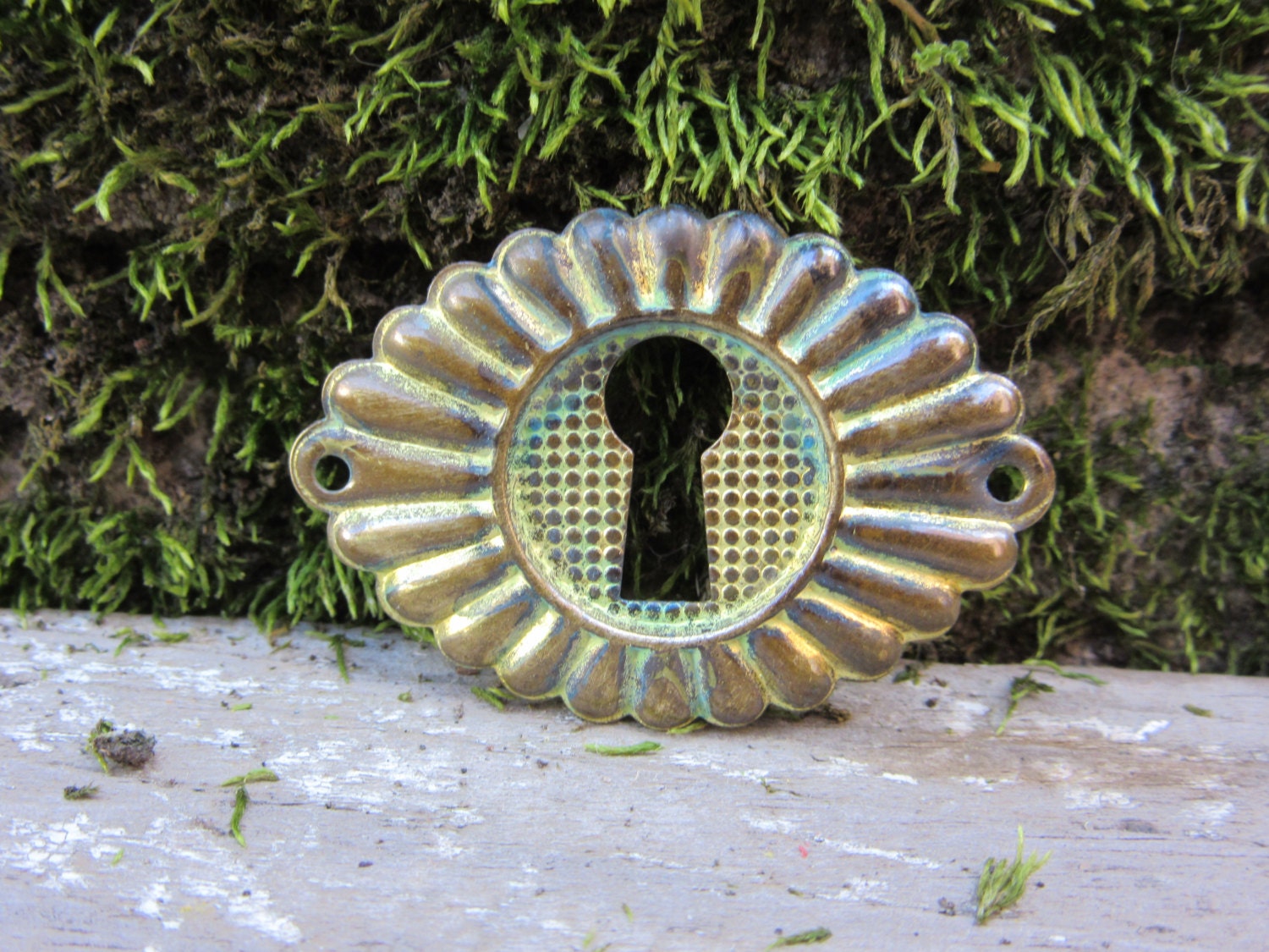 Vintage Keyhole Escutcheon Multiple Available Nails Included Metal ...