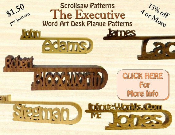 Scroll Saw Name Patterns