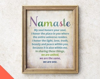 Namaste poster | Etsy