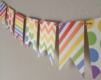 Items similar to Rainbow Birthday Banner Rainbow Nursery Banner Nursery ...