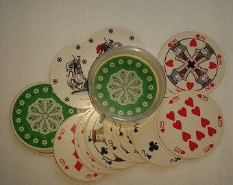 Round playing cards | Etsy