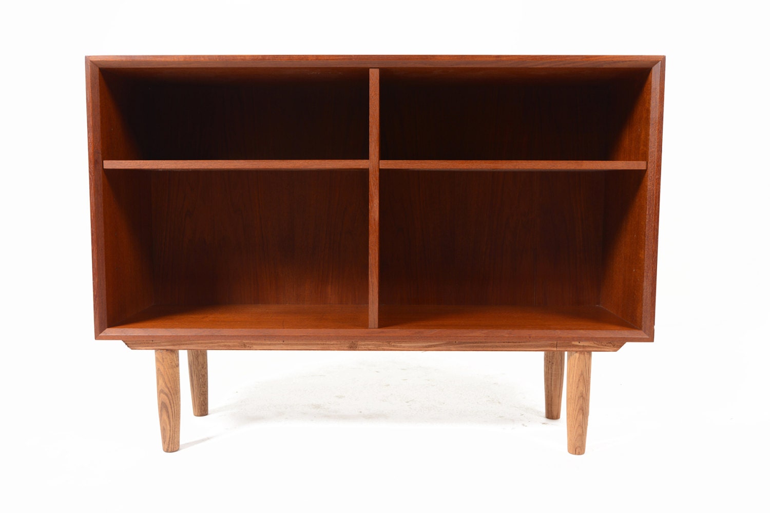 Danish Mid Century Modern Small Teak Open Bookcase – Haute Juice
