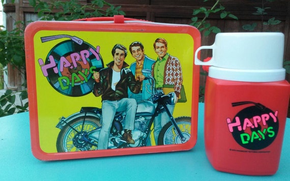 Vintage Happy Days Lunch Box & Thermos by JamaicaInn on Etsy