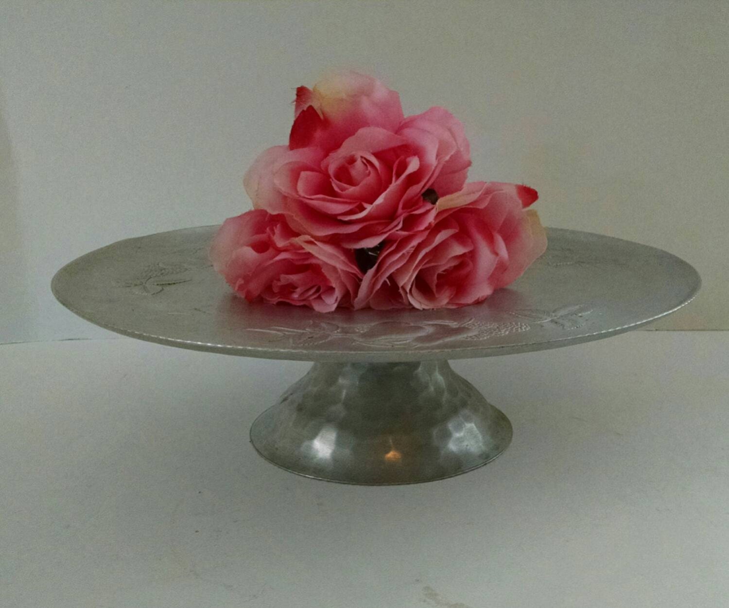 Vintage Lazy Susan,Vintage Hammered Silverlook,Lazy Susan,Silver Lazy ...