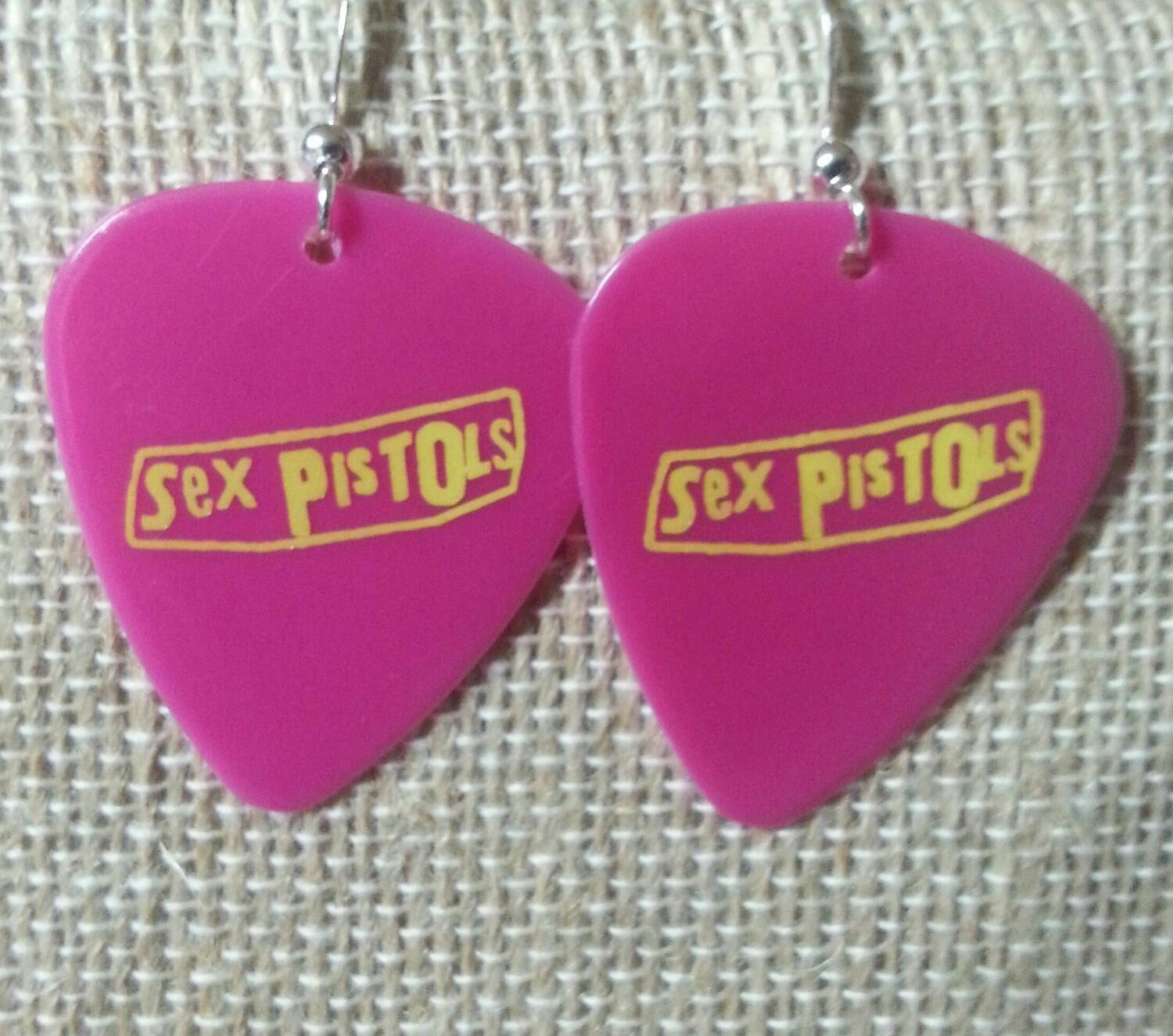 Sex Pistols Guitar Pick Earrings Sex Pistols Earrings Sex