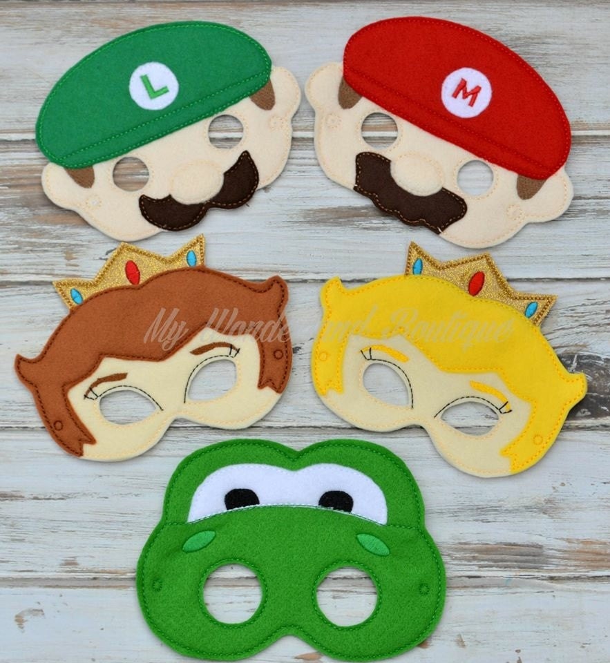 Super Mario brothers mask mario mask super mario birthday