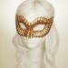Gold Masquerade Mask With Dragon Scales Metallic Gold