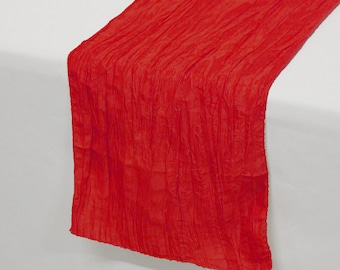 Blush Crinkle Taffeta Table Runner Wedding Table Runners