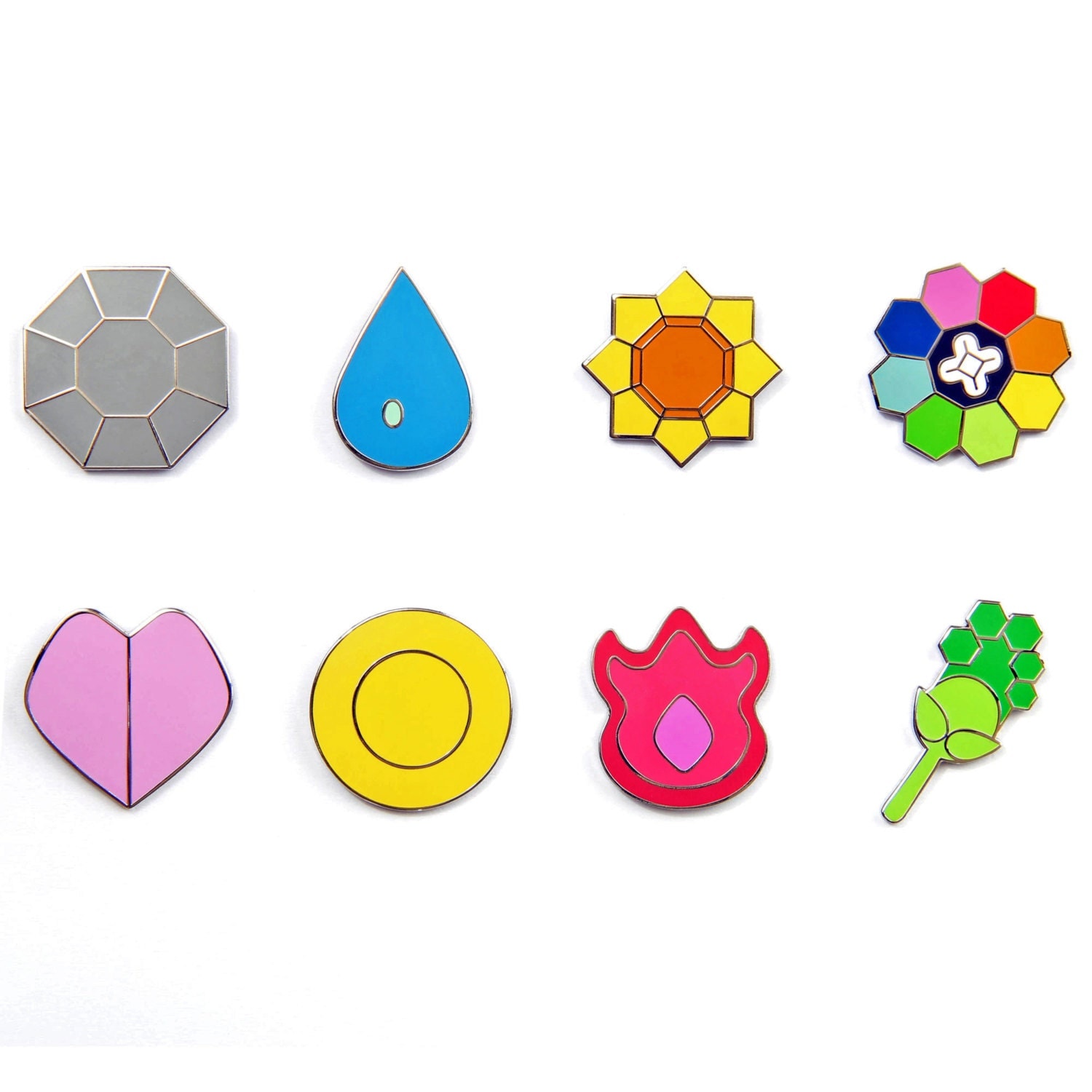 Pokemon Badges Gen 1 Kanto Small Version 1 Inch