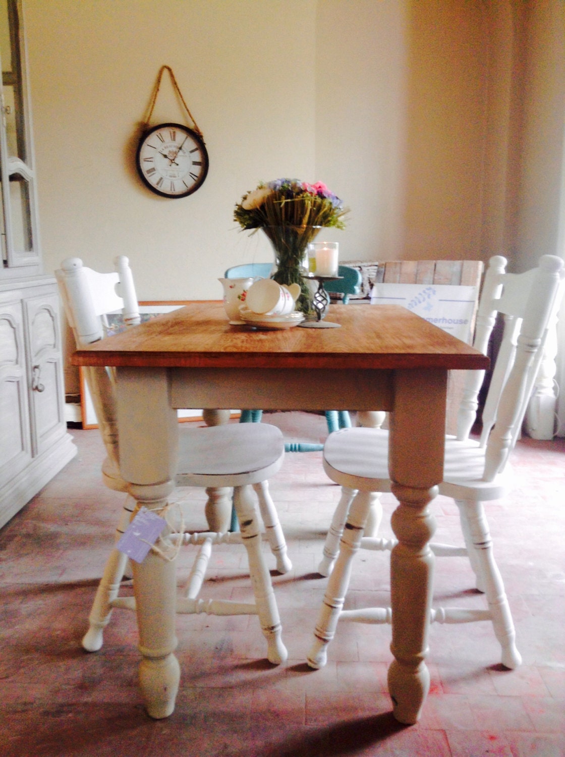 Gorgeous soIid oak vintage french distressed style country cottage ...
