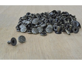 Antique brass rivets | Etsy