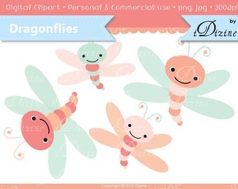 Dragonfly clip art | Etsy