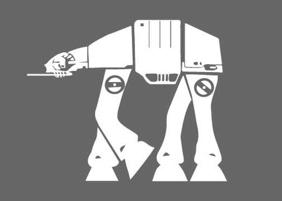 Star Wars At At Walker Silhouette for Nursery/Boys Room 5x7