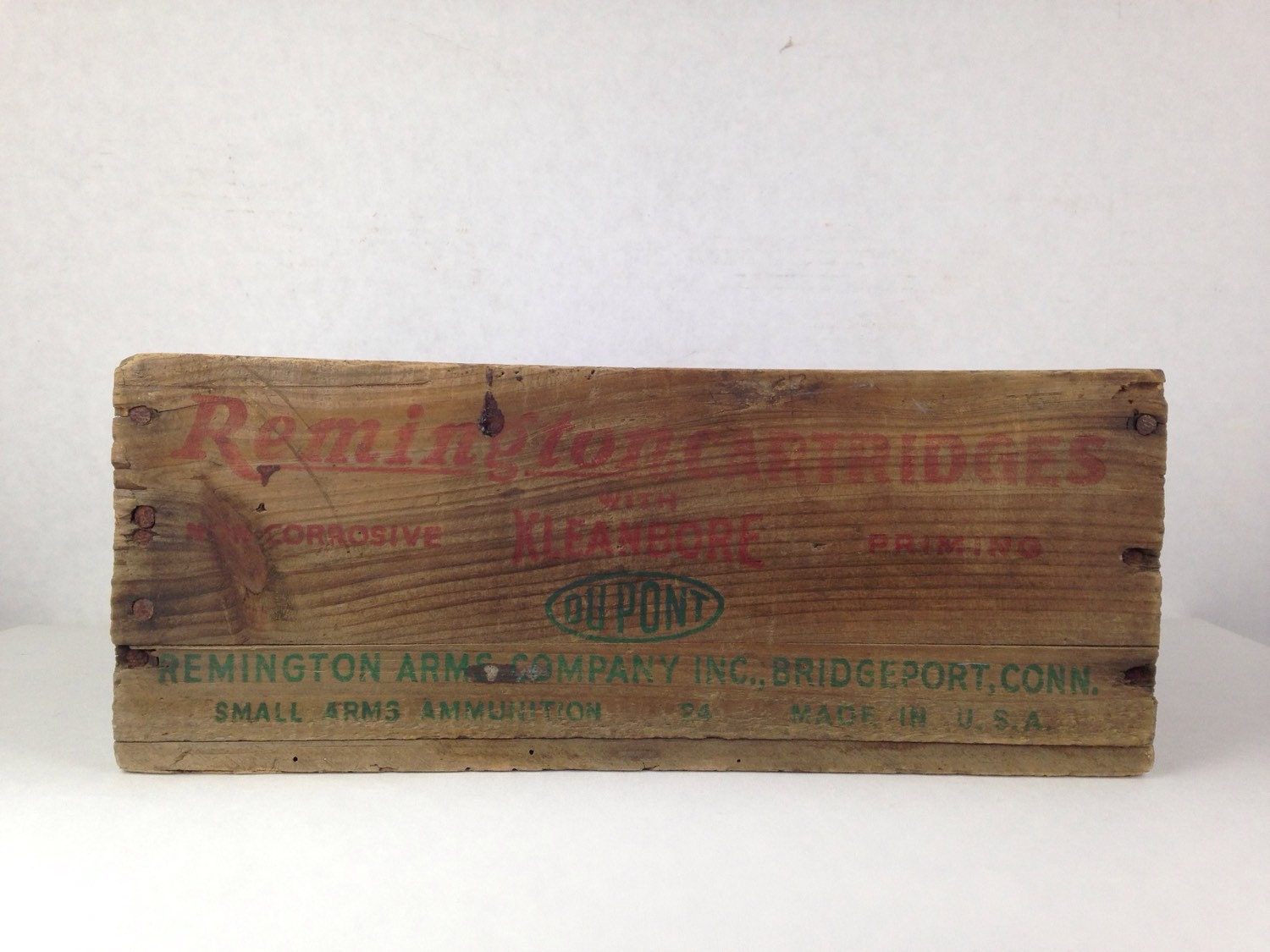 Vintage Wood Crate Remington Ammo Crate Dovetail Wooden Ammo Crate ...