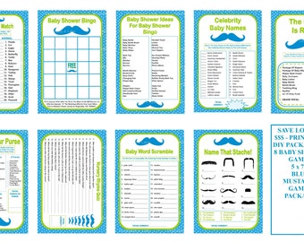 Unique mustache game related items | Etsy