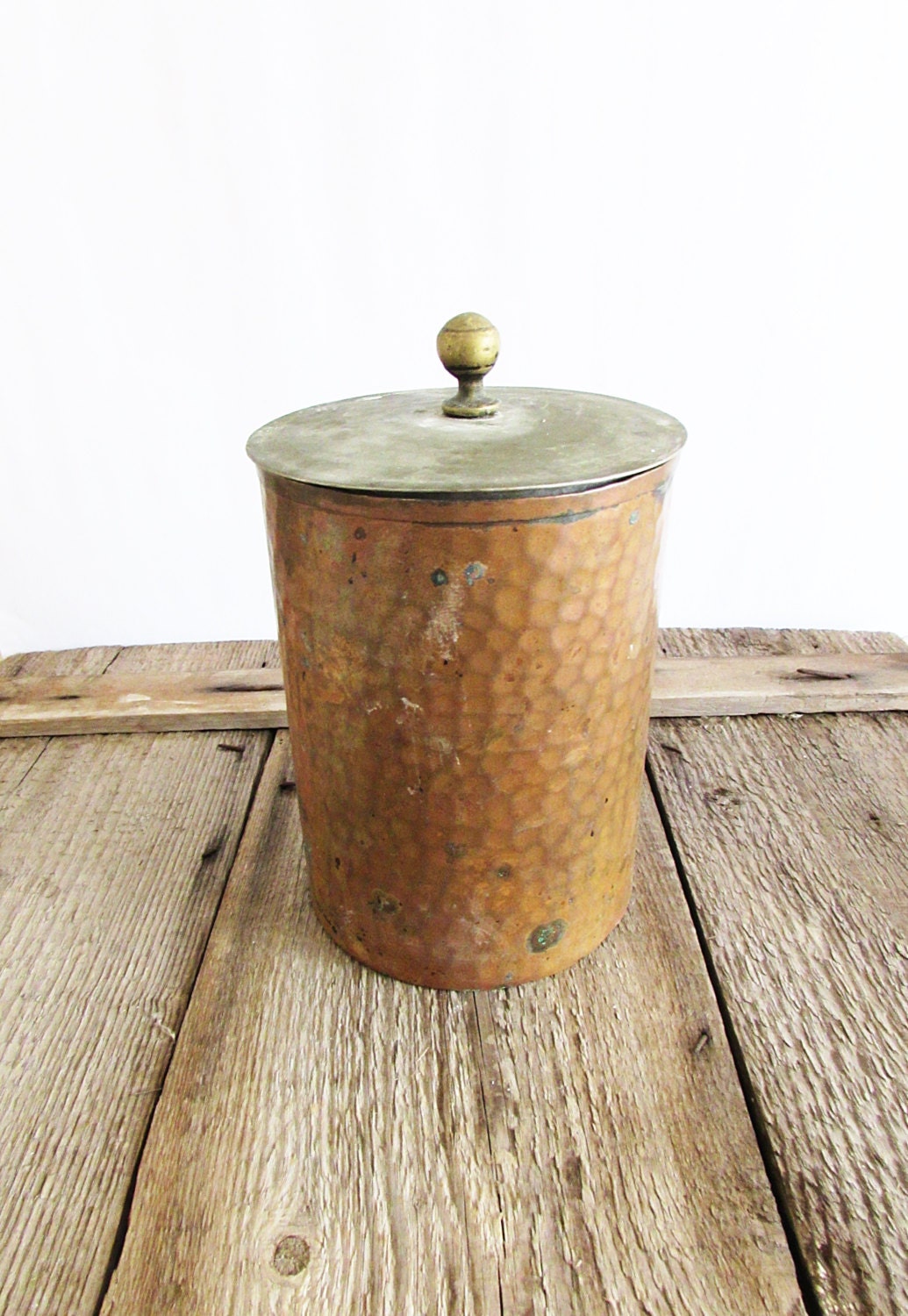 Copper Box, Handmade Container,Metal Box, Oxidized Copper, Stamped ...