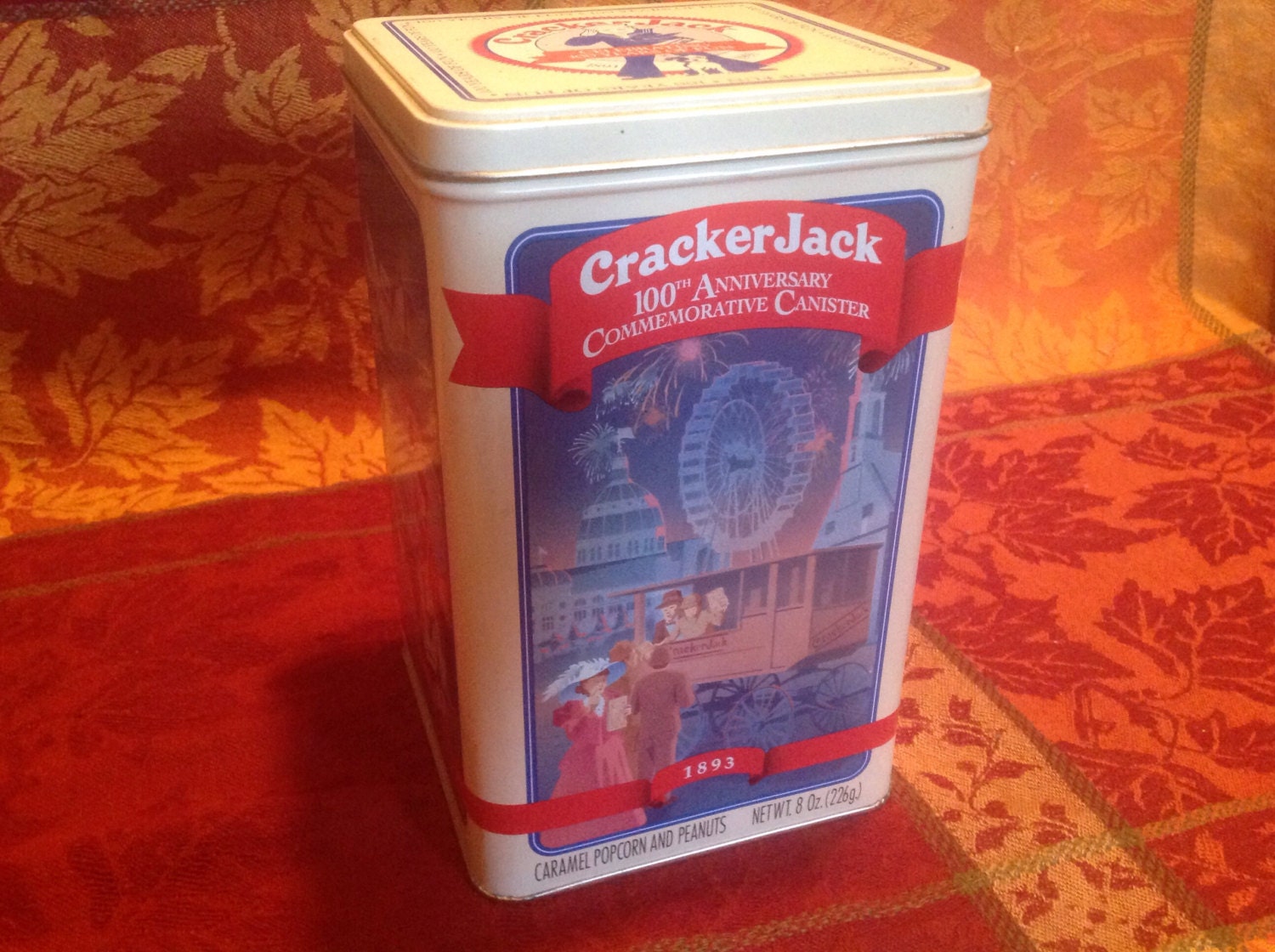 1993 Cracker Jacks Vintage Nabisco Tin, Nostalgia Cracker Jacks Tin ...