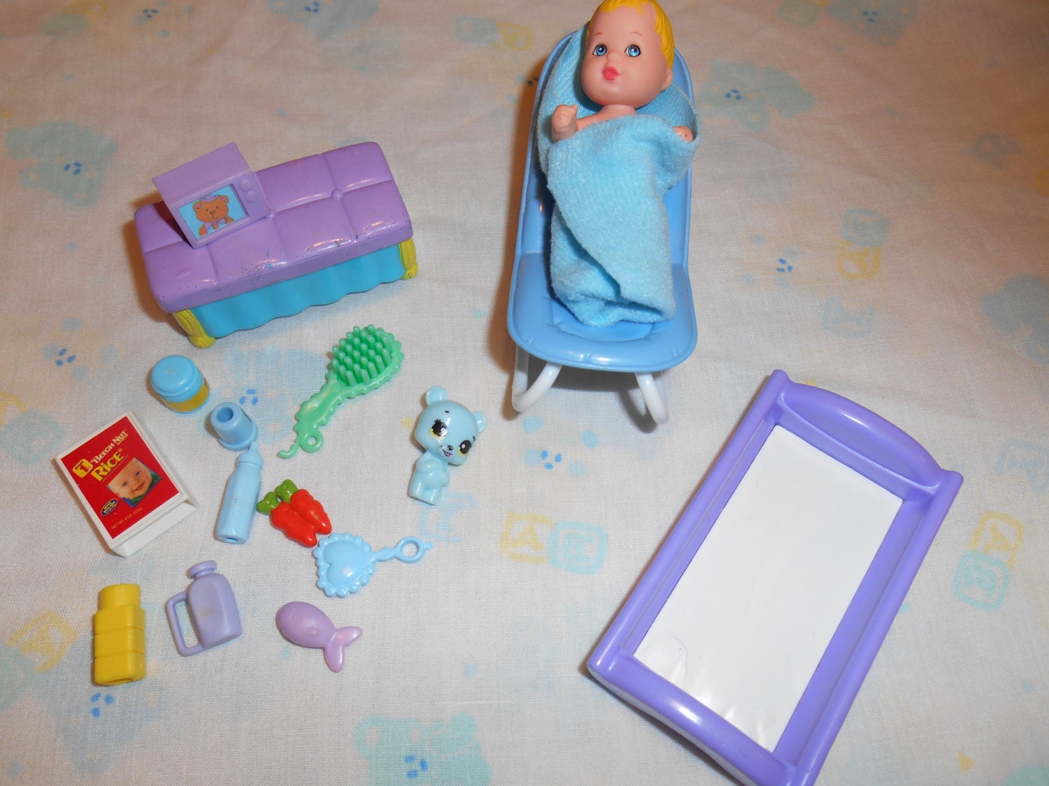 1973 Mattel Barbie Baby Boy Doll with Accessories / Vintage Barbie Baby ...