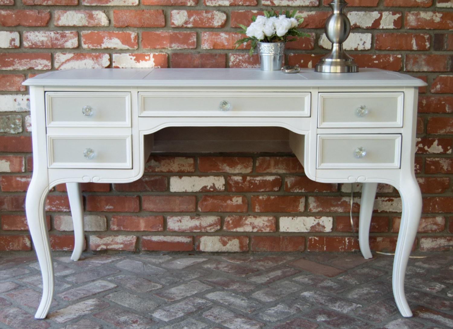 Gray Vanity / Desk – Haute Juice